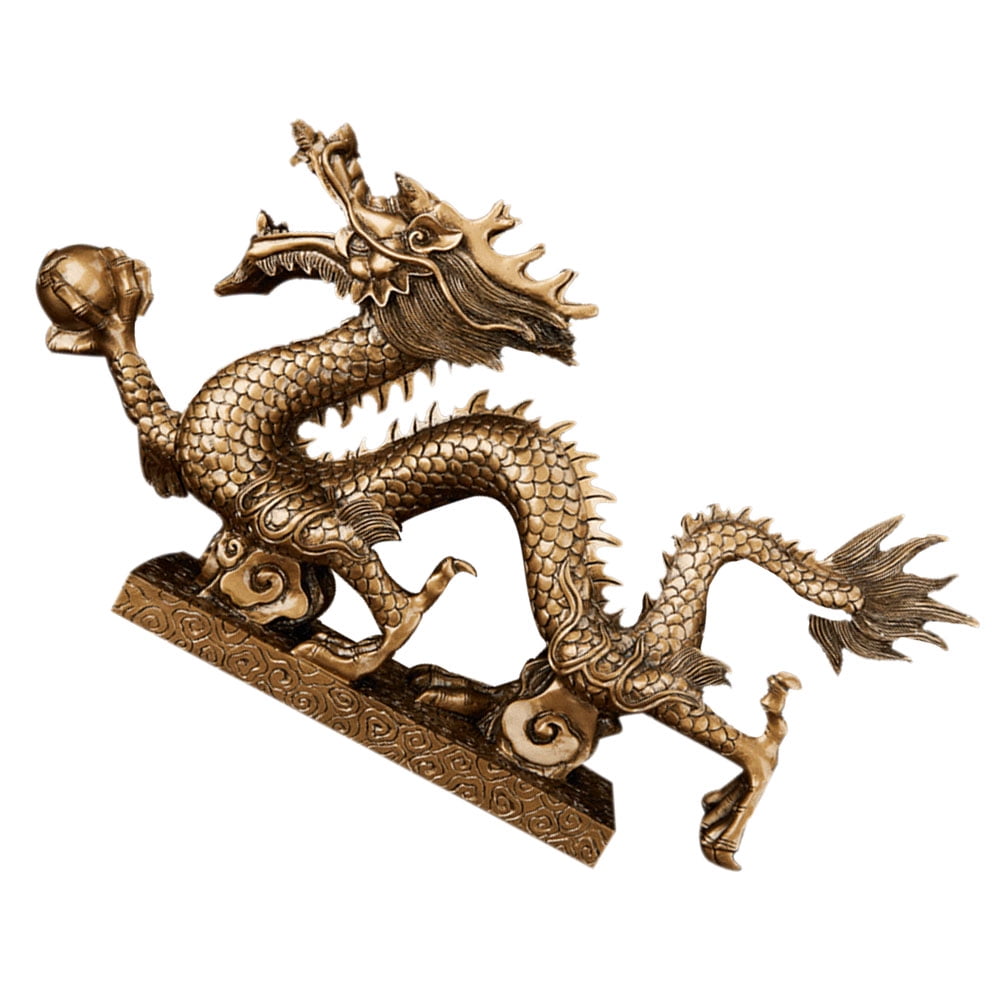 Chinese Style Dragon Figurine Tabletop Dragon Statue Decoration Chinese ...