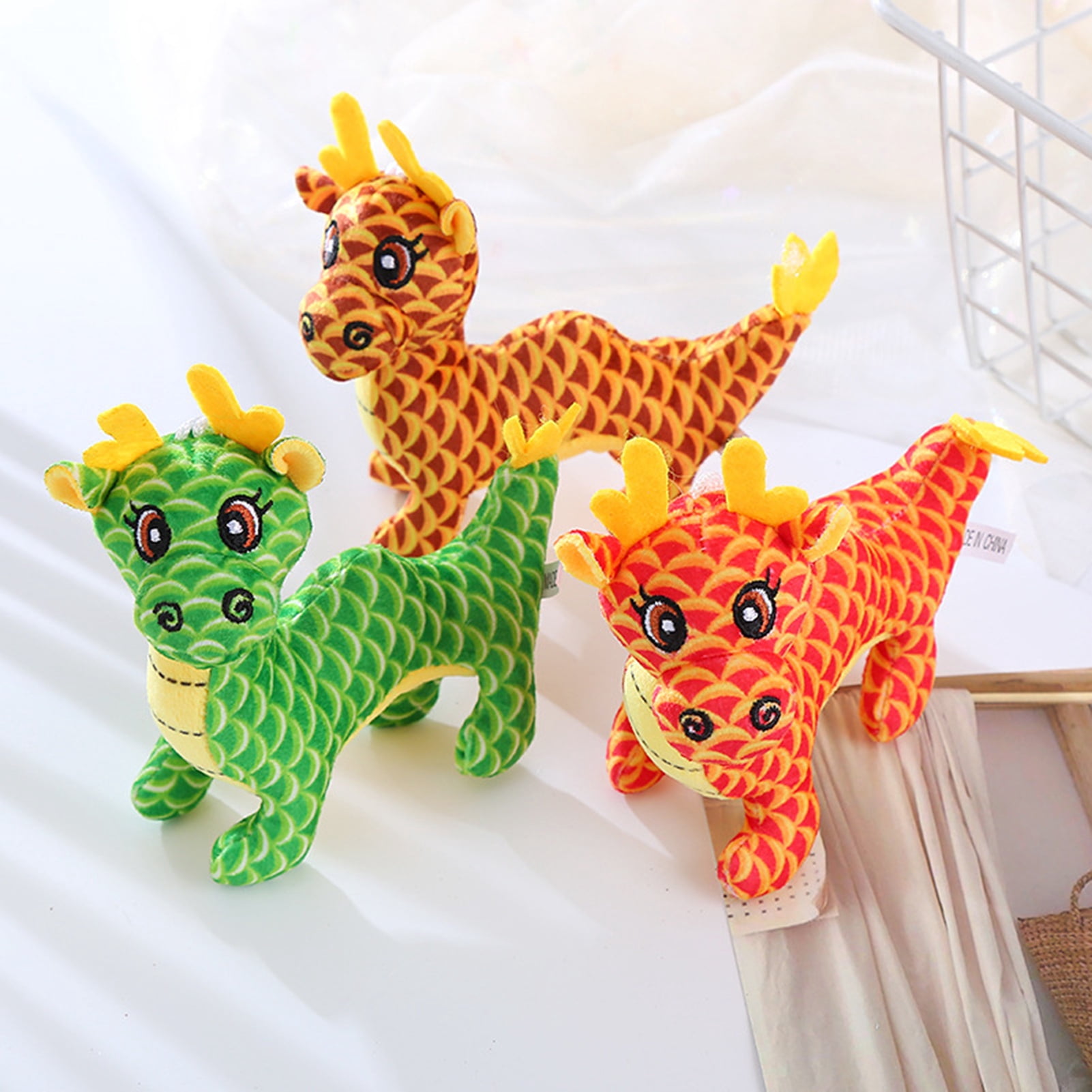Chinese Style Dragon Plush Pendant Cute Zodiac Dragon Doll Plushies ...