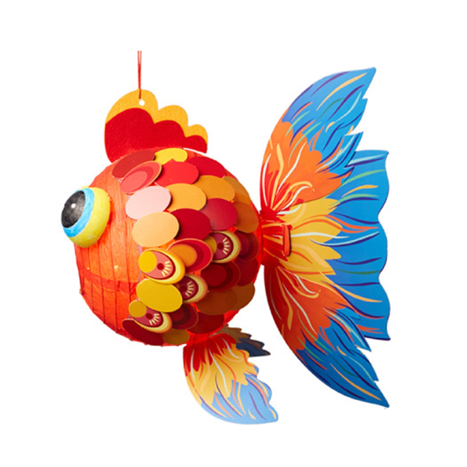 Chinese Style Glowing Paper Lantern - Lucky Goldfish Handmade Lantern ...