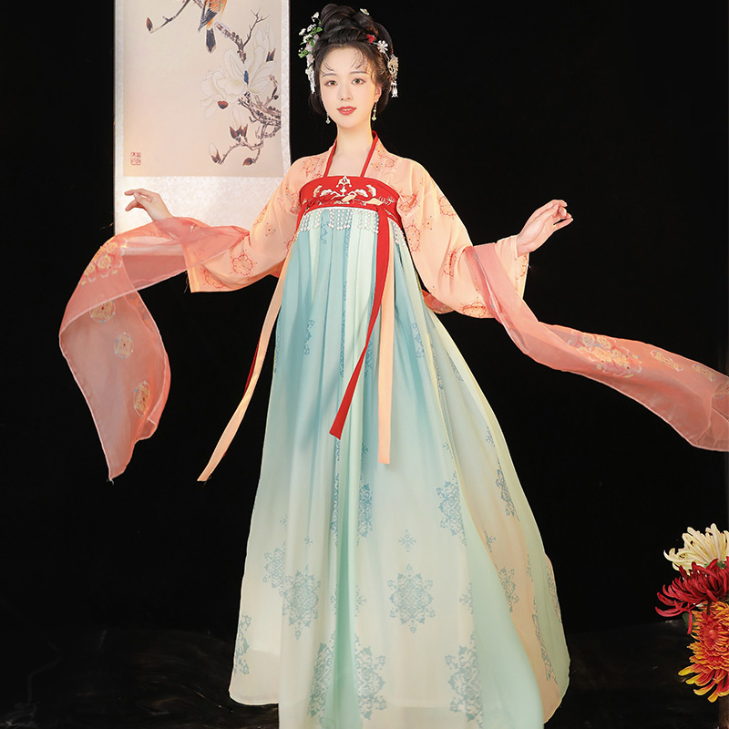 Chinese Style Hanfu Red Cosplay Costumes Dresse For Woman Stage Wear ...