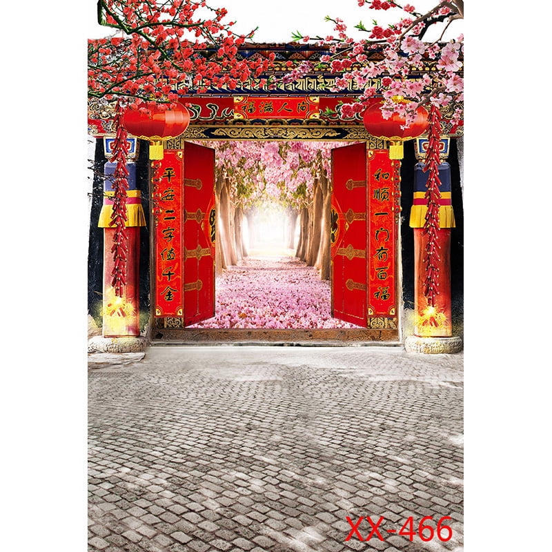 Chinese Style Joyous Opening Door Family Portraits Scenery Wedding ...