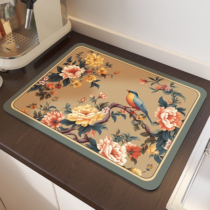 Chinese Style Kitchen Countertop Drain Mat Chinese Style Cup Mat ...