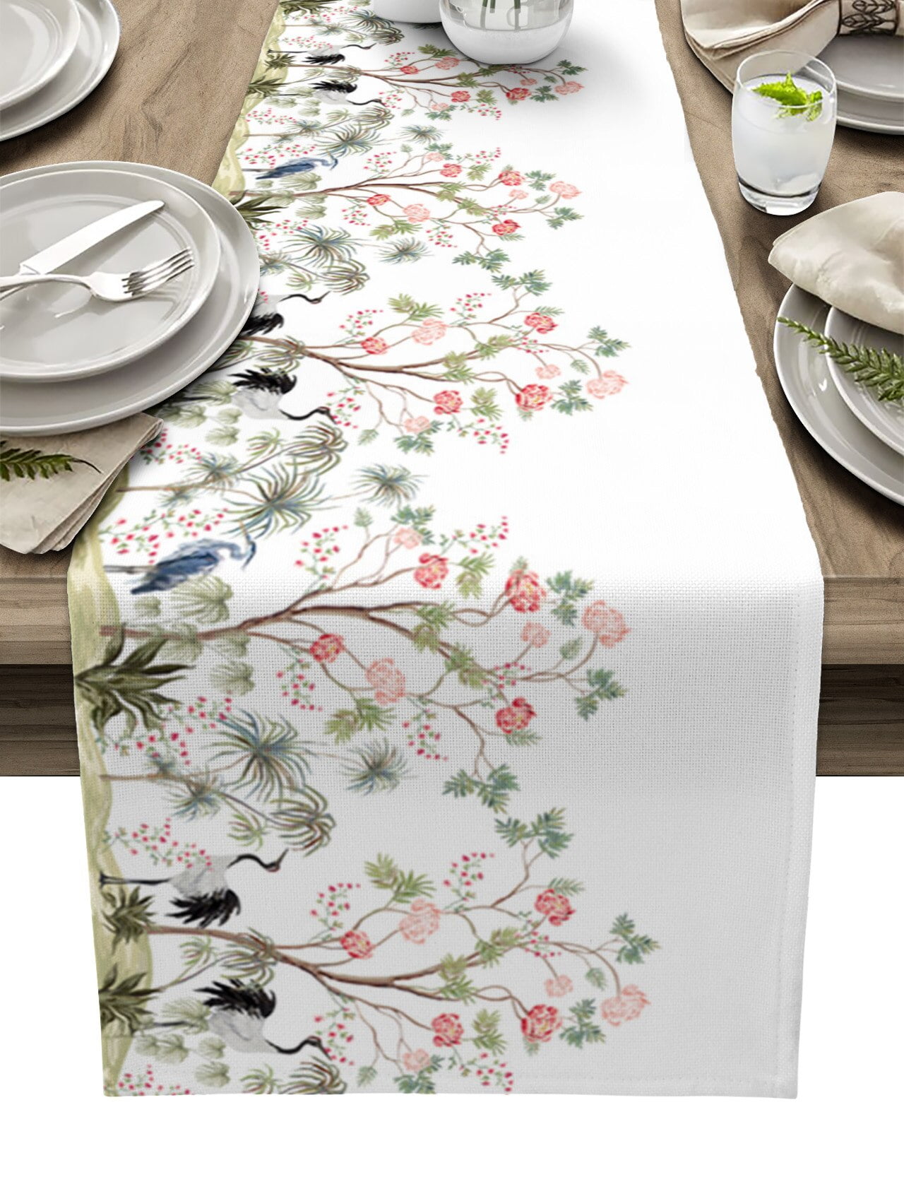 Chinese Style Landscape Painting Ink Painting Table Runner Home Wedding ...