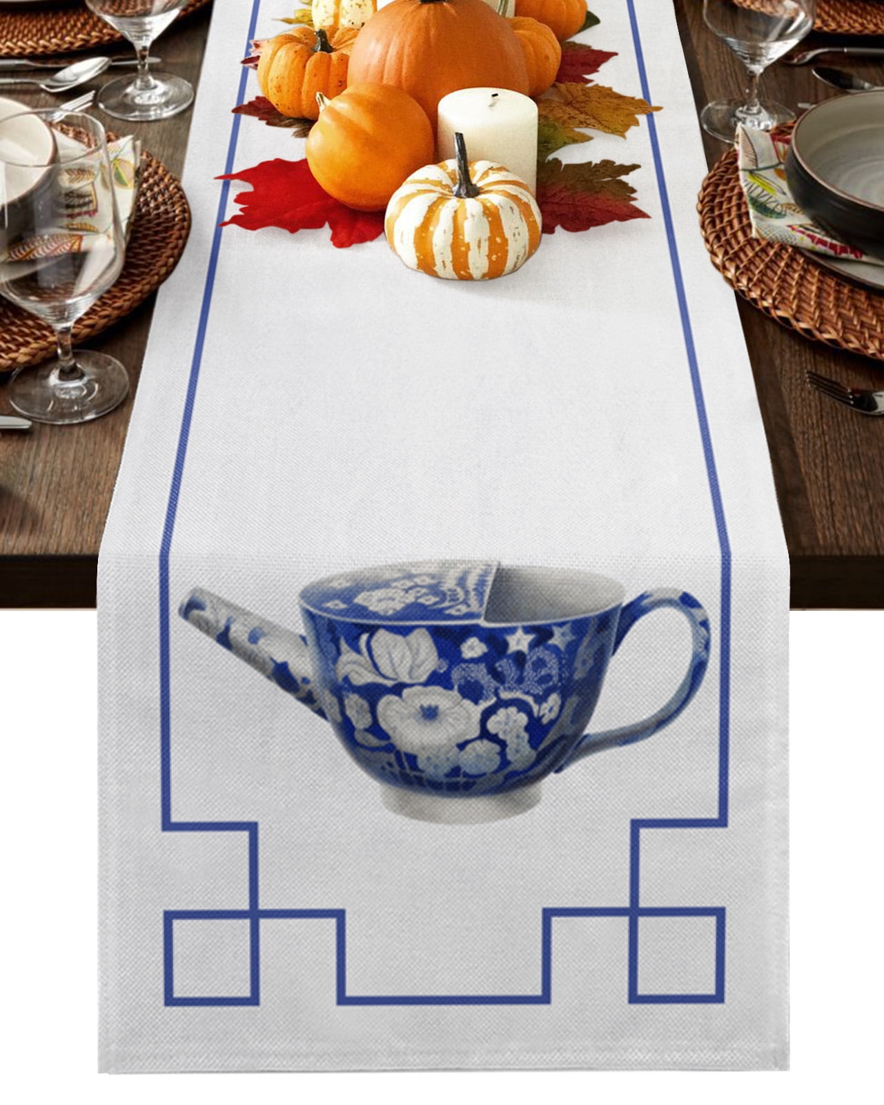 Chinese Style Landscape Painting Ink Painting Table Runner Home Wedding ...