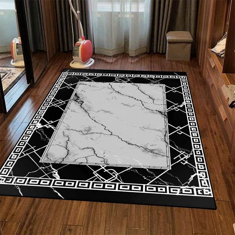 Chinese Style Luxury Black Carpets for Living Room ration Abstract Home ...