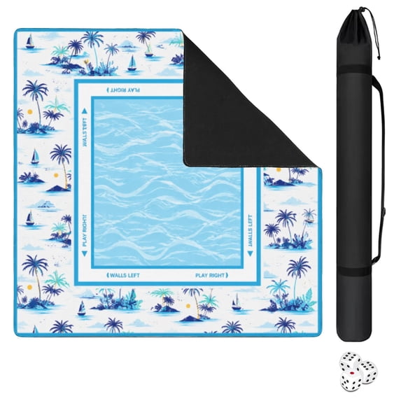 Chinese Style Mahjong Mat 31.5 x 31.5 Inch, Anti-Slip Noise-Reduction ...