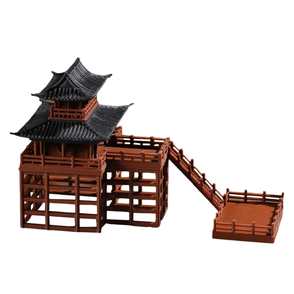 Chinese Style Mini Stilted Building Sculpture Antique Mini Simulation ...