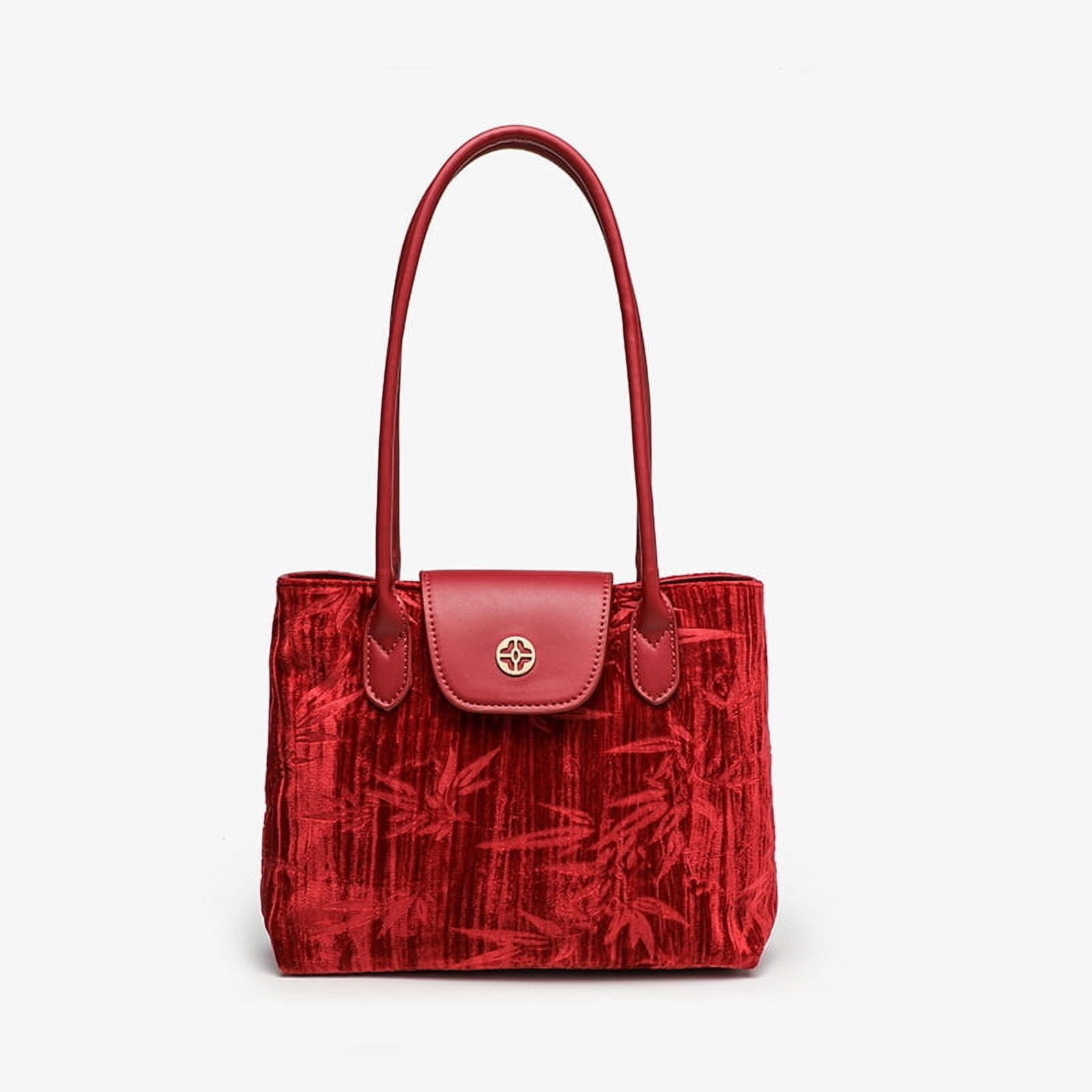 Chinese Style National Style Red Velvet High-end Wedding Bag with ...