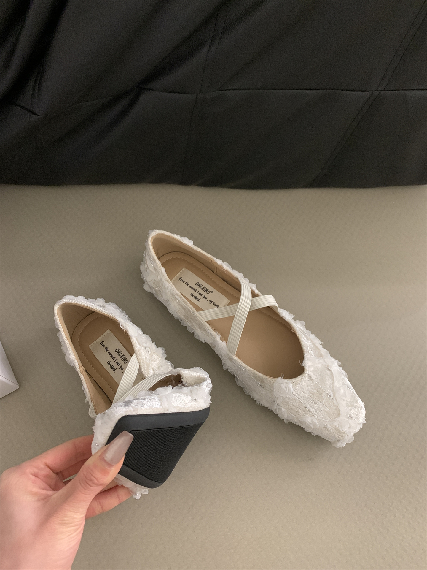 Chinese Style New Chinese Rose Ballet Square Head Cross Mary Jane Shoes ...