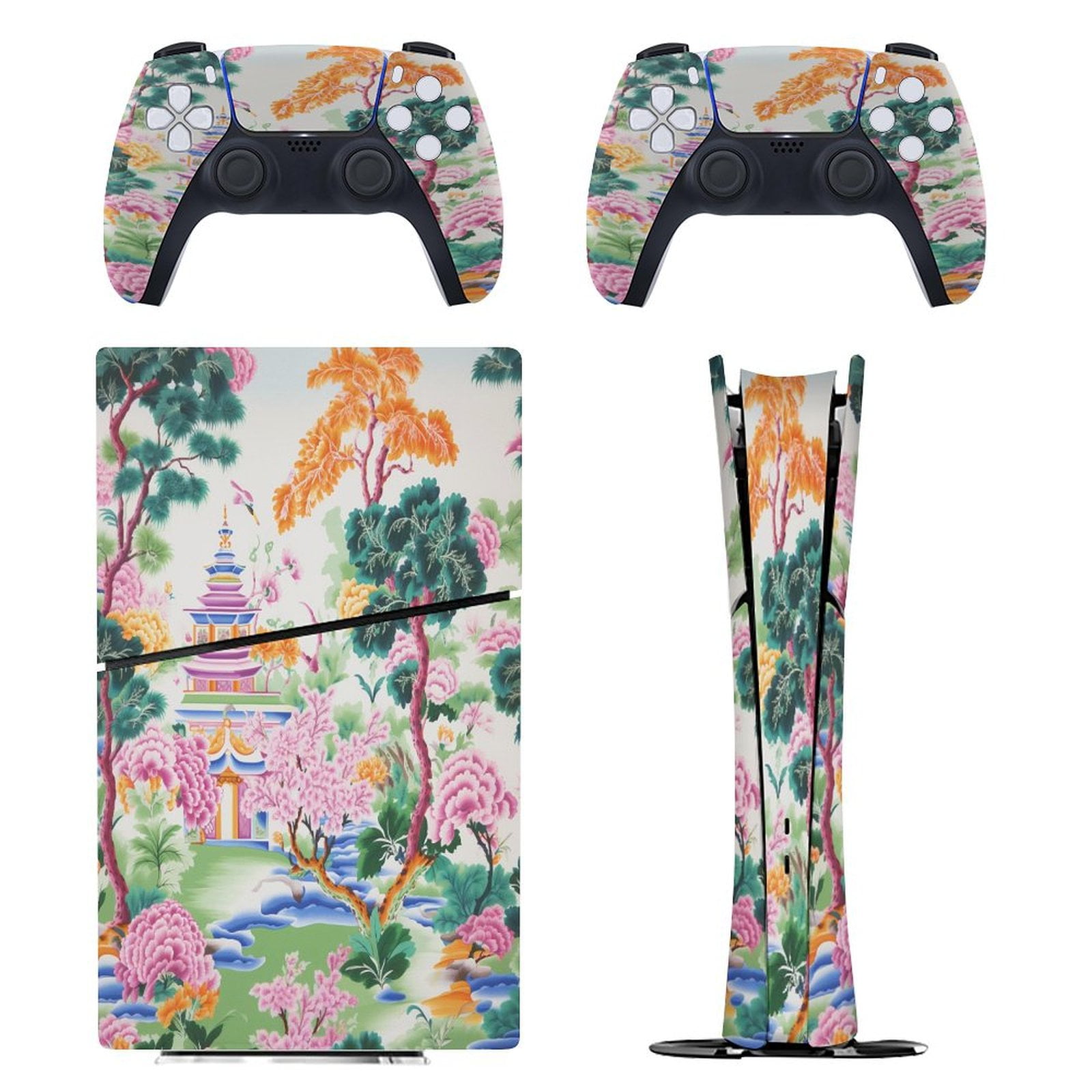 Chinese Style Pattern Color PS5/PS5 Slim Digital Disc Skin Sticker For ...