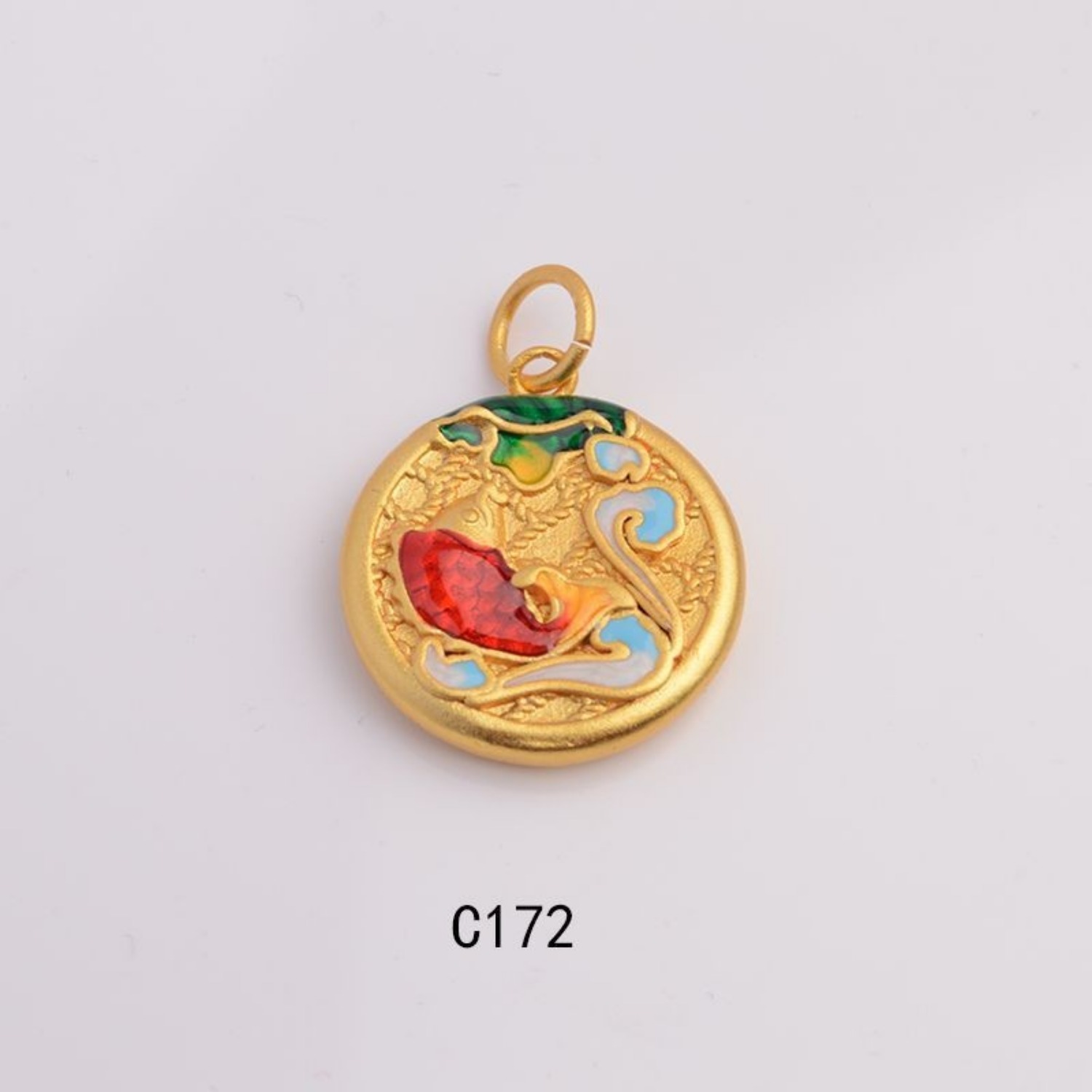 Chinese Style Pendant Gold Plated Enamel Charm for DIY Jewelry Making ...