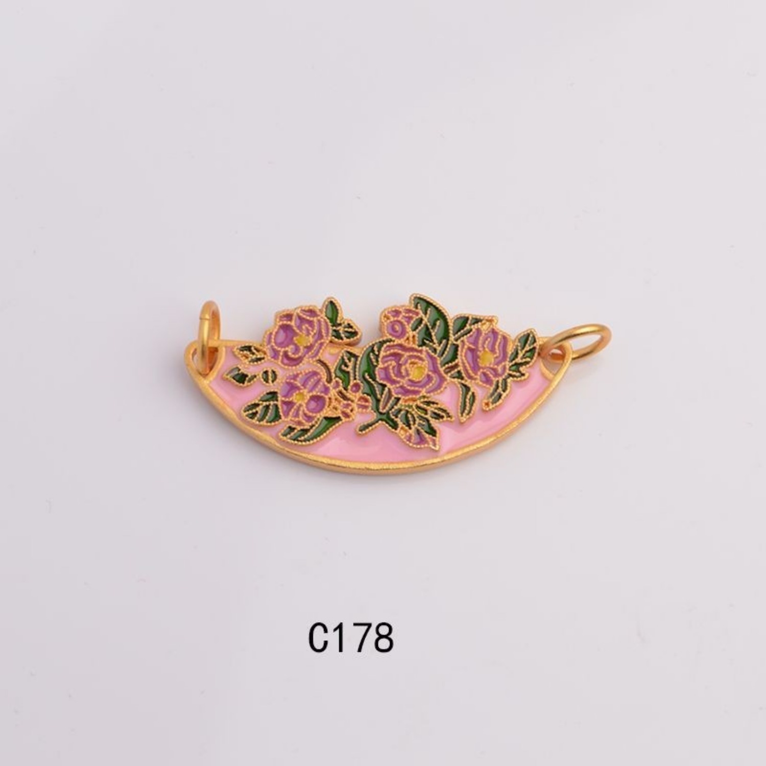 Chinese Style Pendant Gold Plated Enamel Charm for DIY Jewelry Making ...