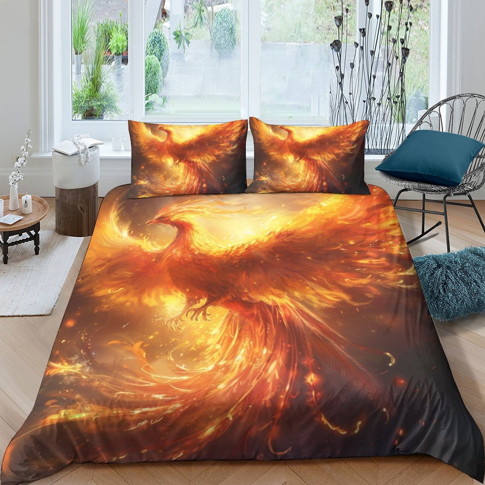 Chinese Style Phoenix Flying in The Air Comforter Covers 3D Printed ...