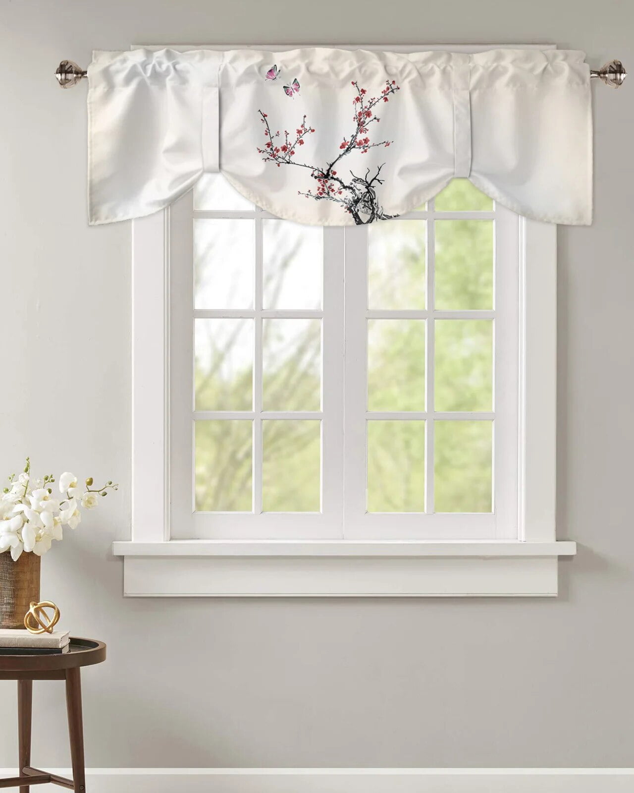 Chinese Style Plum Blossom Butterfly Window Curtain Bedroom Roman ...