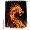 Chinese Style Shower Curtain Set - 48" x 72" Washable Bathtub Curtain ...