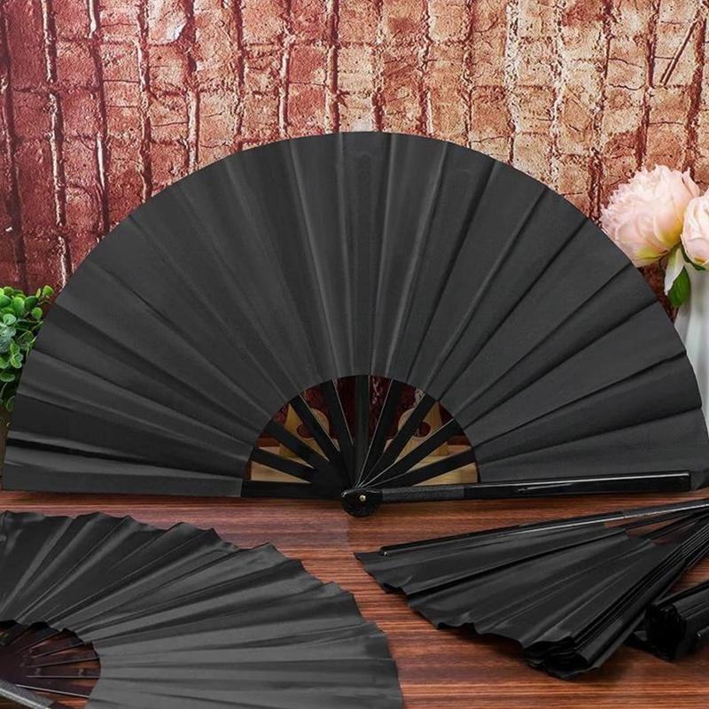 Chinese Style Solid Color Foldable Hand Fan - Portable Handheld Fan for ...