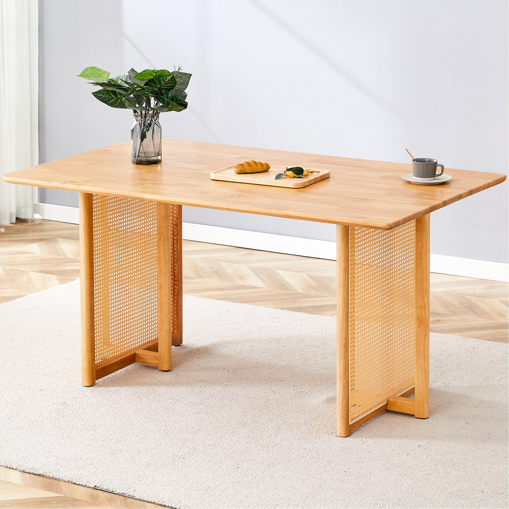 Chinese Style Solid Wood Dining Table With Stabilizing, Wooden Desk For ...