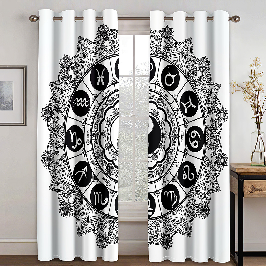 Chinese Style Taiji Bagua Design Taoist Traditional Culture Curtains 2 ...