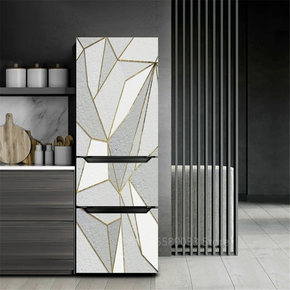 Chinese Style Vinyl Ink Painting Fridge Cover Sticker Landscape Flower ...