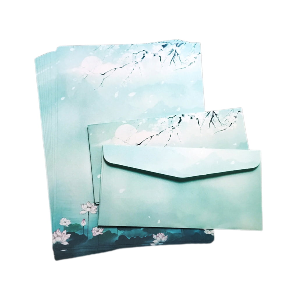Chinese Style Writing Paper and Envelopes Set Stationery Paper Double ...