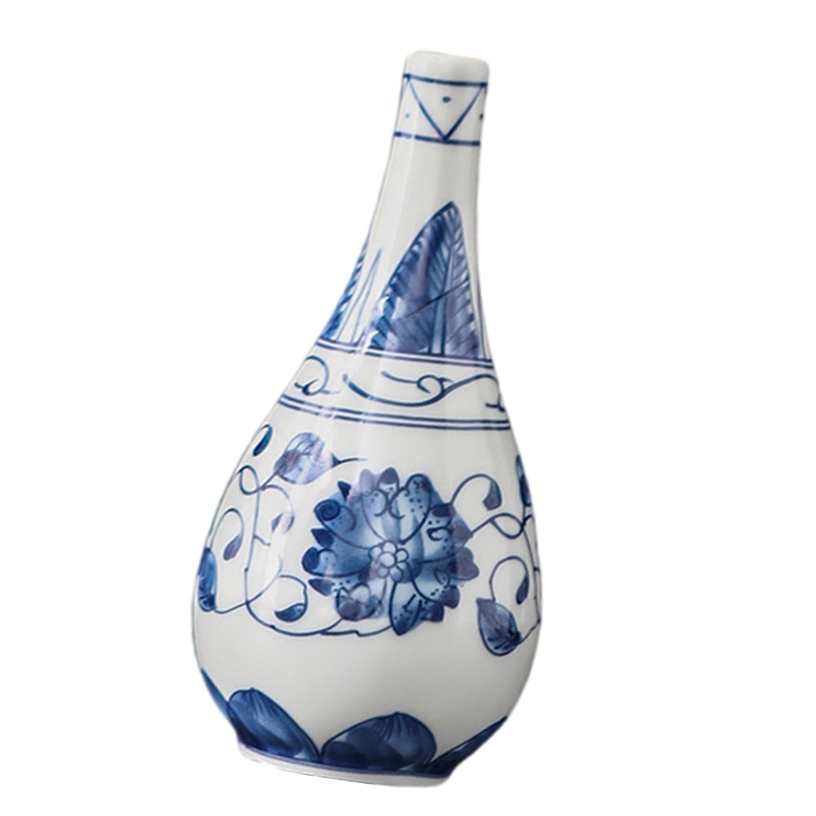 Chinese Styles Round Base Porcelain Flower Holder Miniature Ceramic ...