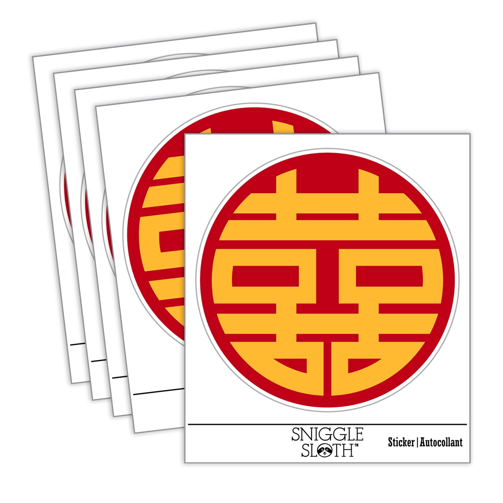 Chinese Symbol Shuangxi Marriage Double Happiness Car Window Bumper ...