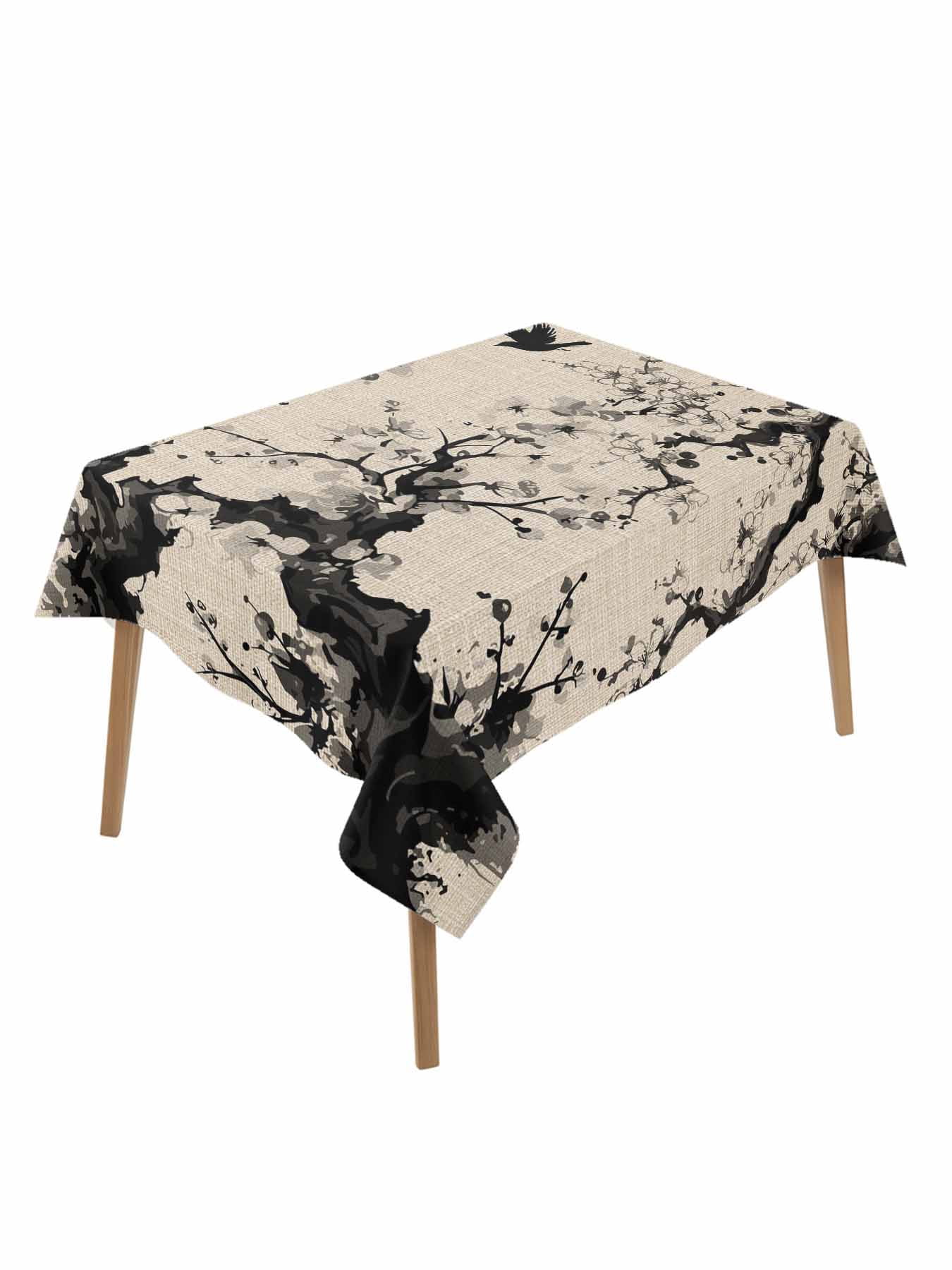 Chinese Table Cloth, Waterproof Tablecloth for Rectangle Tables, Black ...