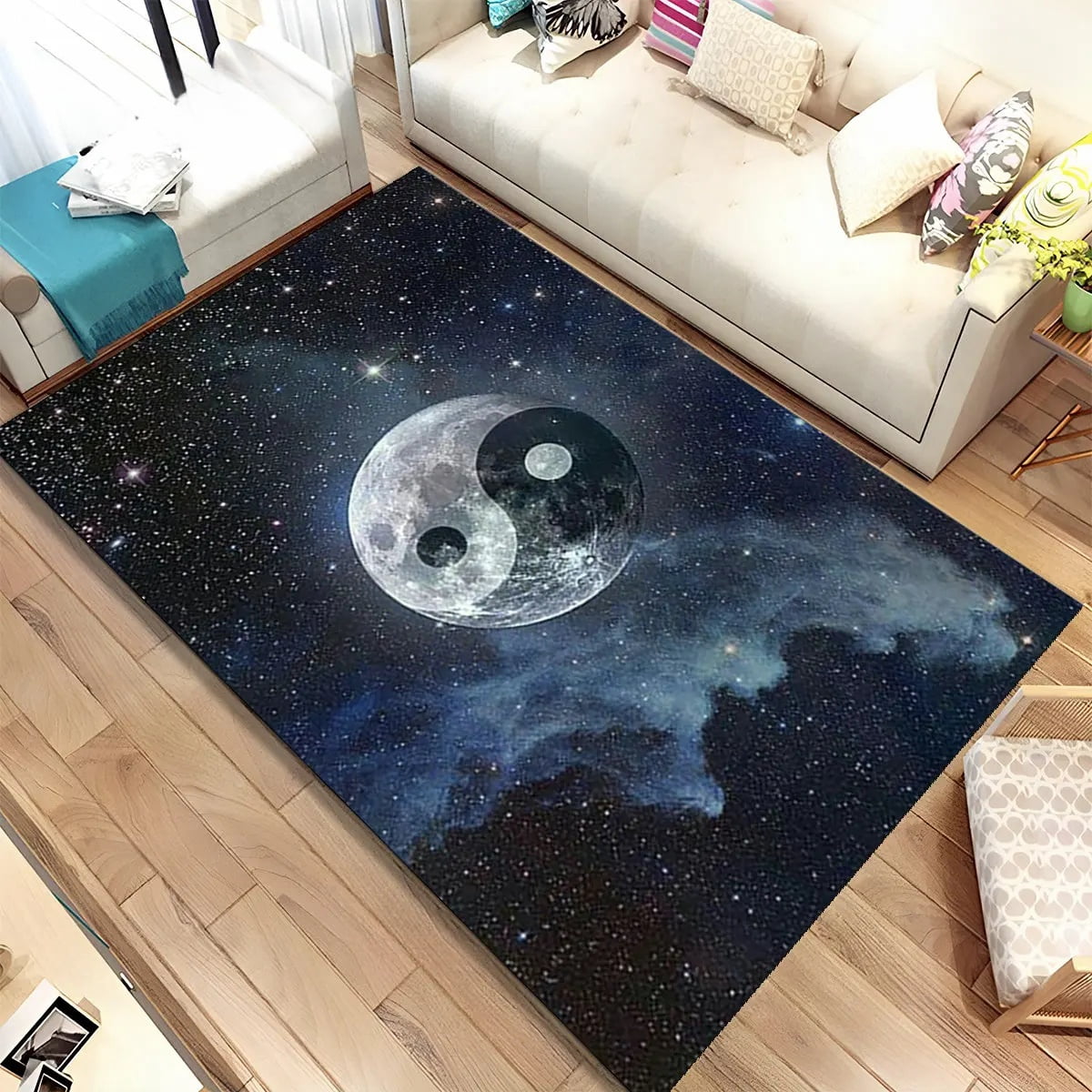Chinese Tai Chi Bagua Yin Yang Area Rug Carpet Rug for Home Living Room ...