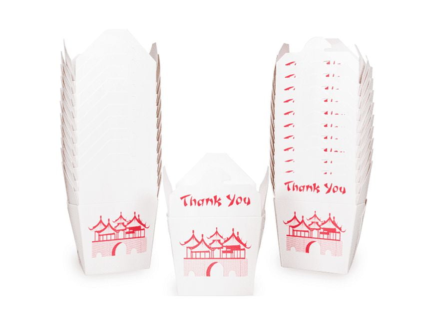 Chinese Take Out Boxes with Pagoda Design, Party Favor and Food Pail ...