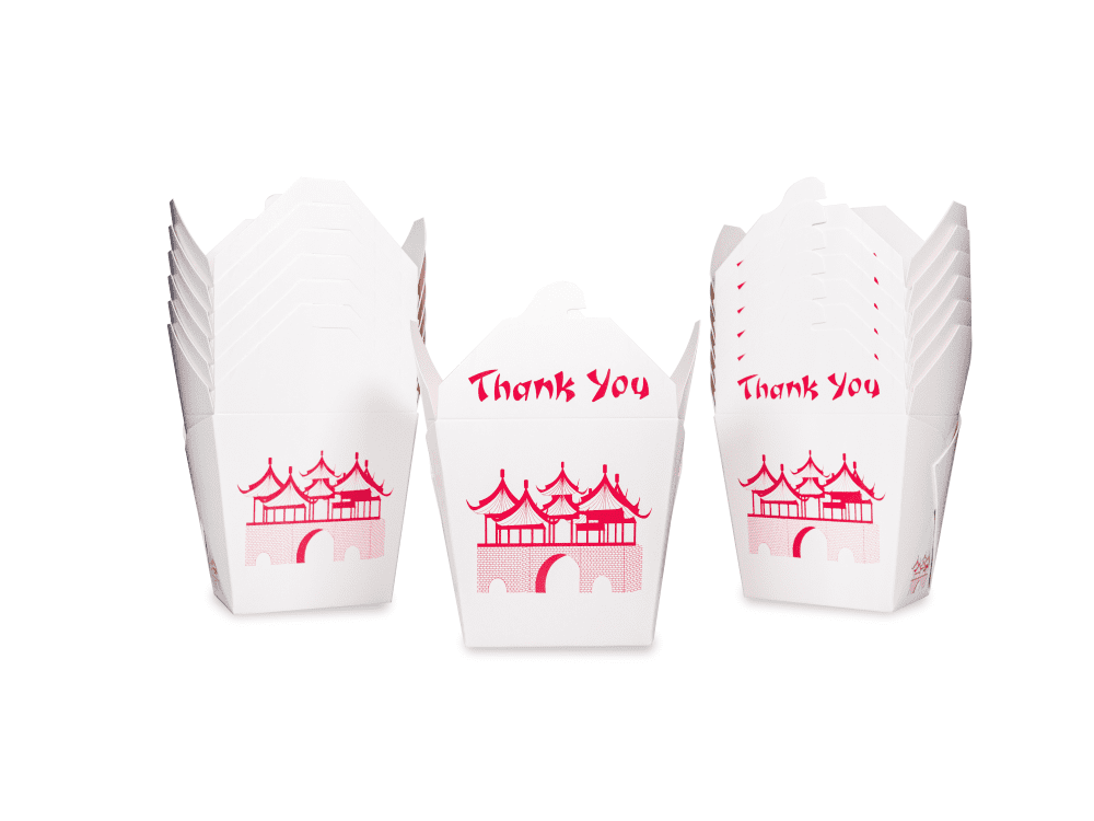 Chinese Take Out Boxes with Pagoda Design, Party Favor and Food Pail ...