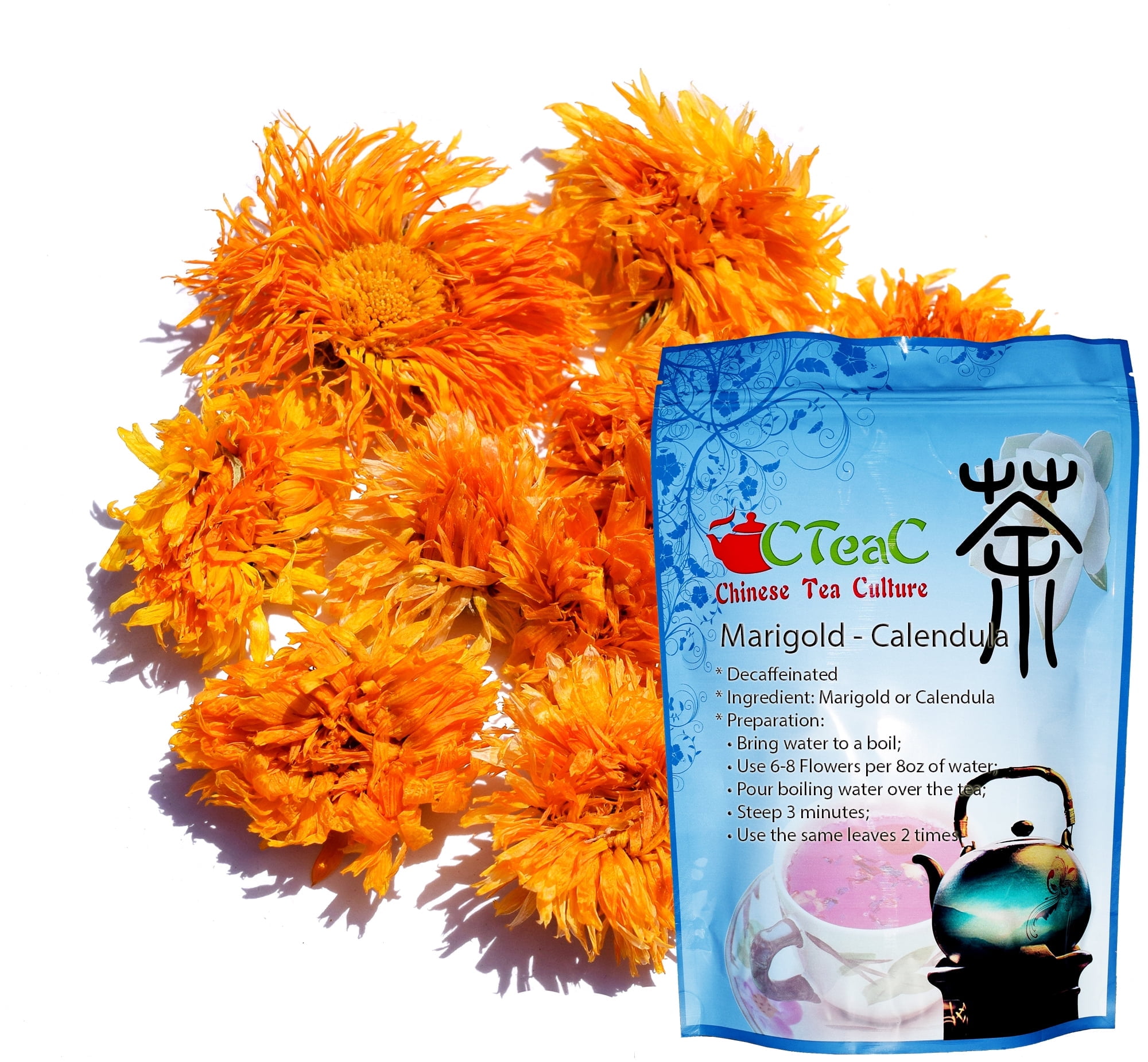 Chinese Tea Culture Marigold Tea, Calendula Tea, decaffeinated, golden ...