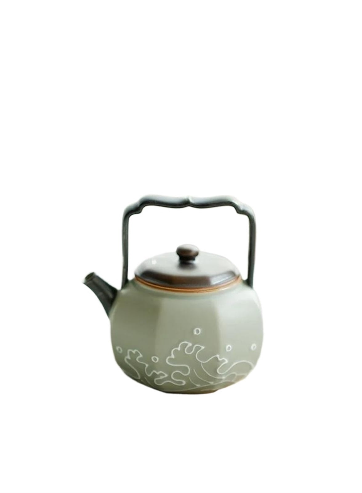 Chinese Tea Maker Kettle Gifts 125ml Handmade Pile Carved Eight Square ...