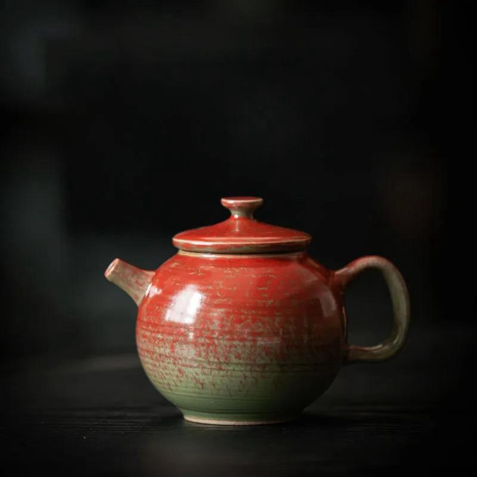 Chinese Tea Maker Kettle Kungfu Teaset Gift Retro Garnet Red Glaze ...