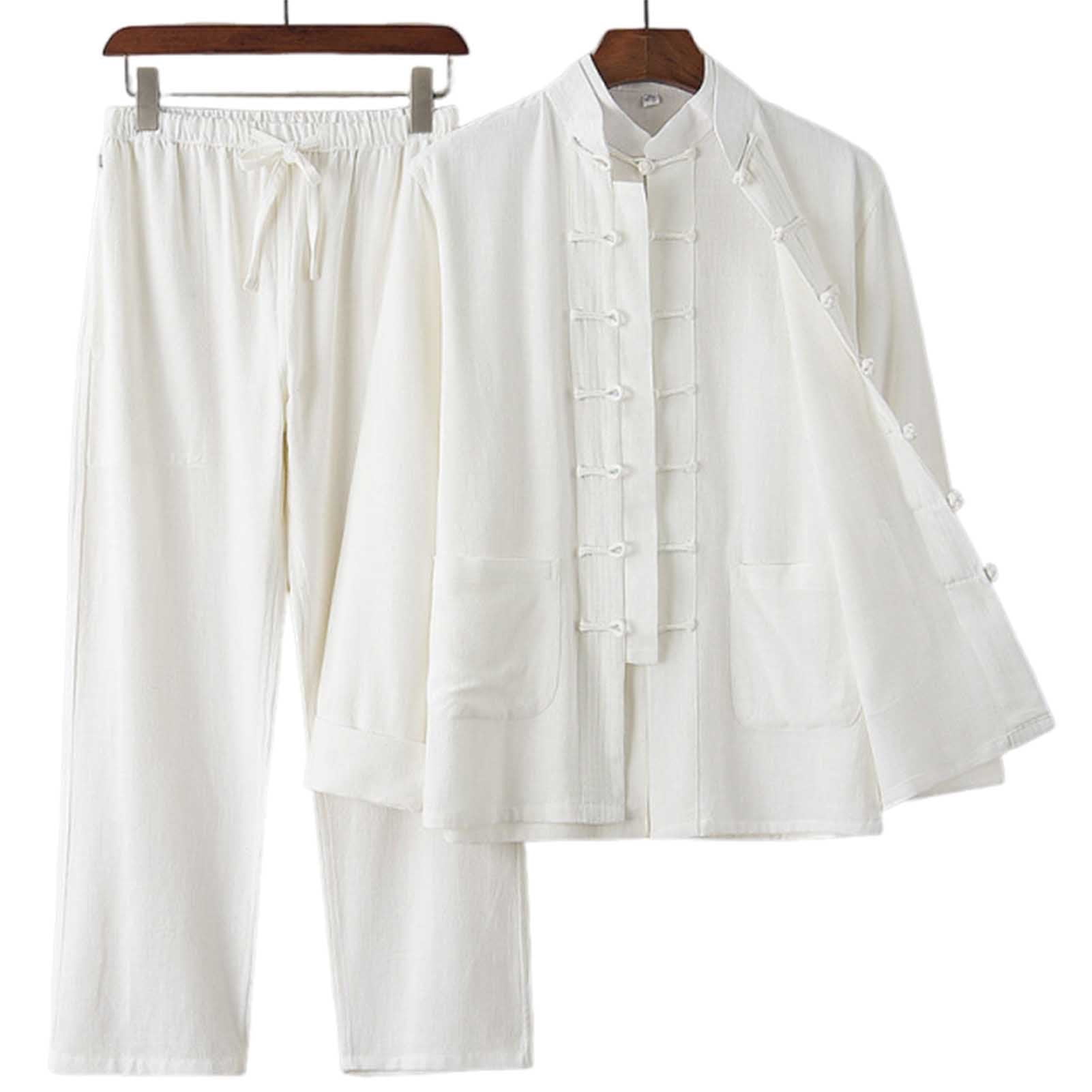 Chinese Traditional Clothes Cotton Linen Mens Kung Fu Uniforms Martial ...