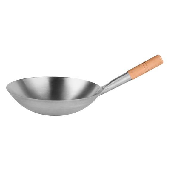 Chinese Traditional Handmade Wok Stainless Steel Non Wok Pan Thick Wok ...