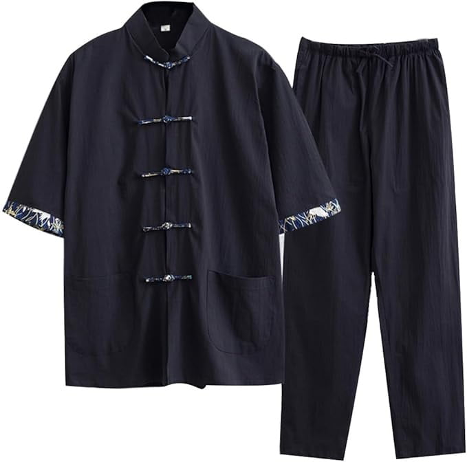 Chinese Traditional Tang Suit, Cotton Linen Kung Fu Shirt Martial Arts ...