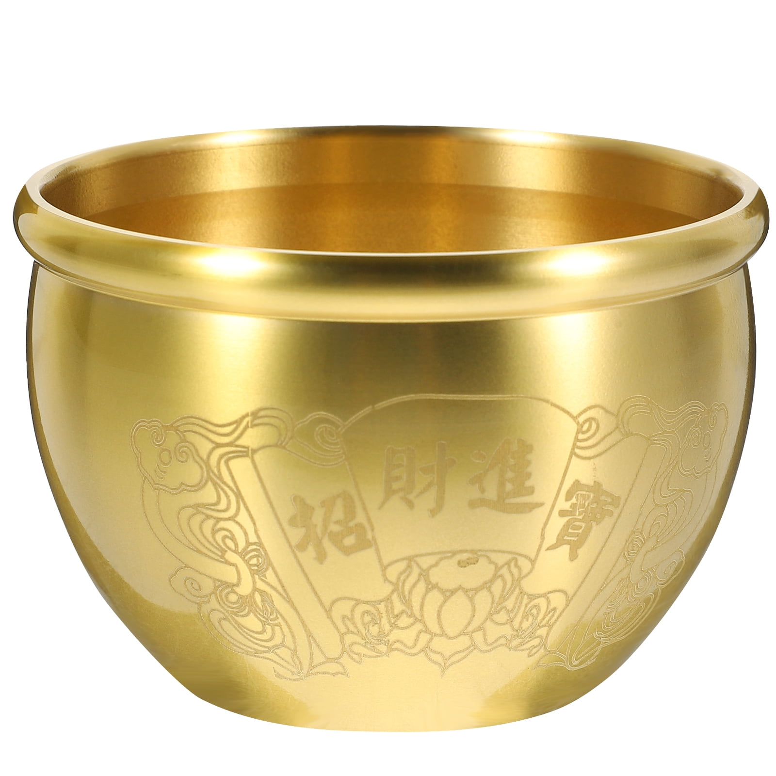Supvox Chinese Treasure Bowl Copper Fortune Basin for Desktop Wealth ...
