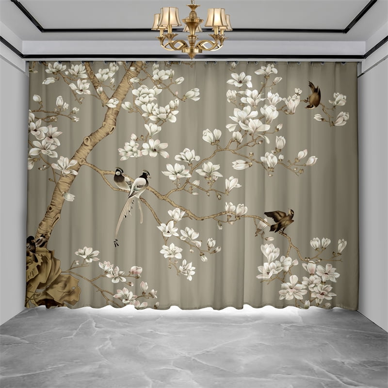 Chinese Troditional Culture Flower Window Curtains in Kids Bedroom ...