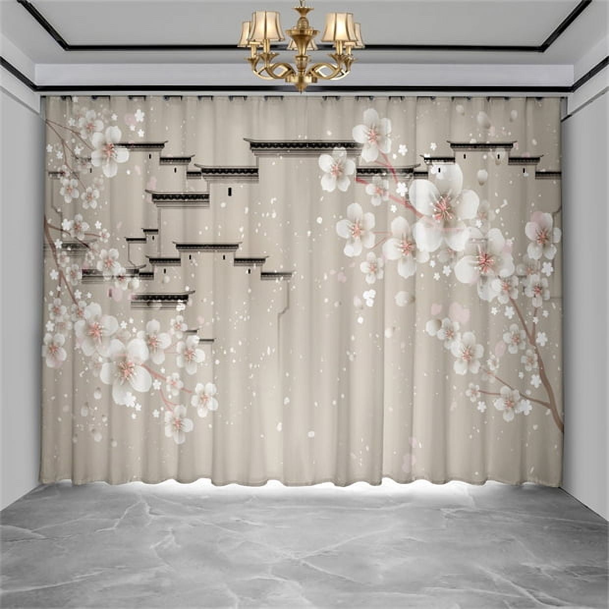 Chinese Troditional Culture Flower Window Curtains in Kids Bedroom ...