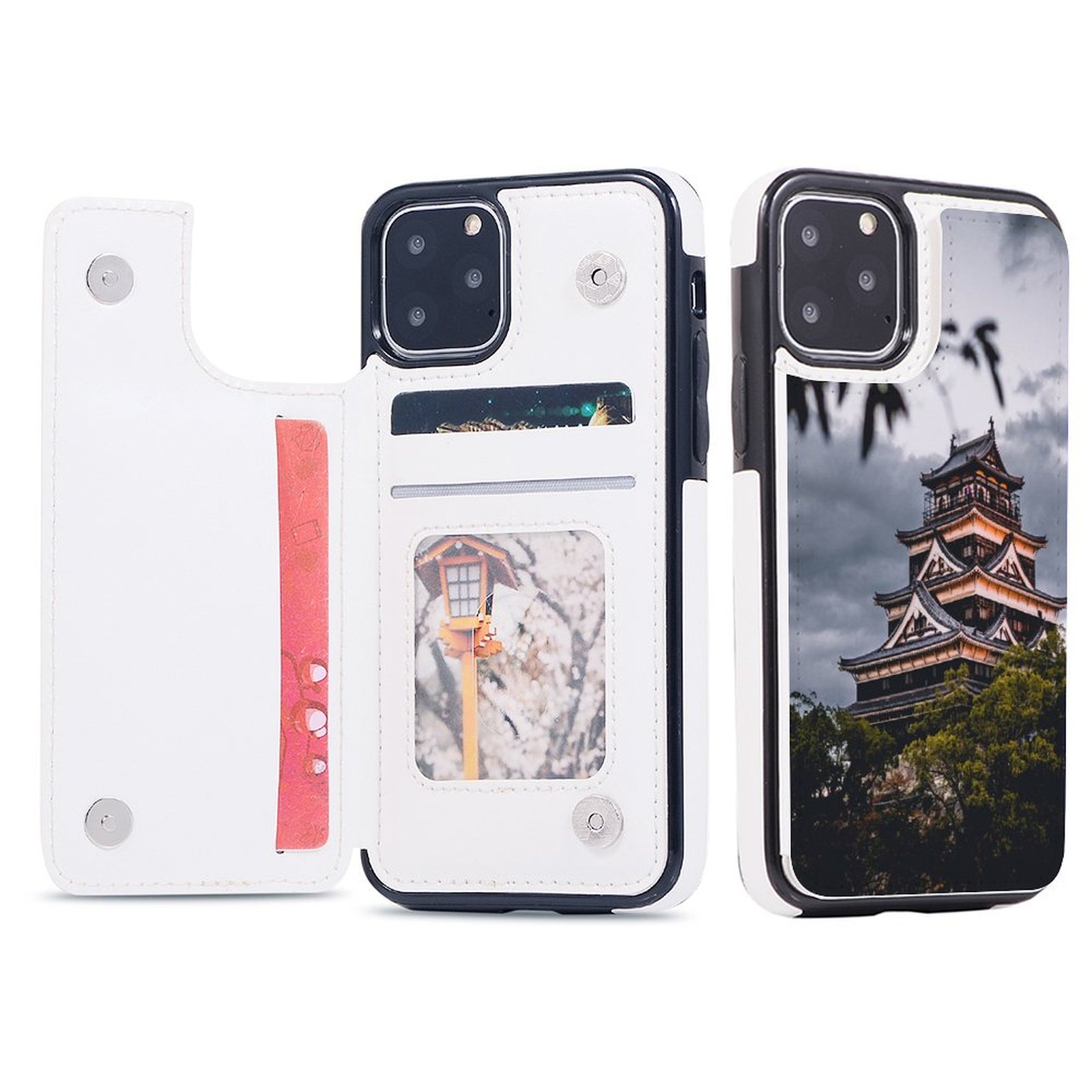 Chinese Turret Leather Wallet Case for iPhone 16 15 14 13 12 11 Pro Max ...