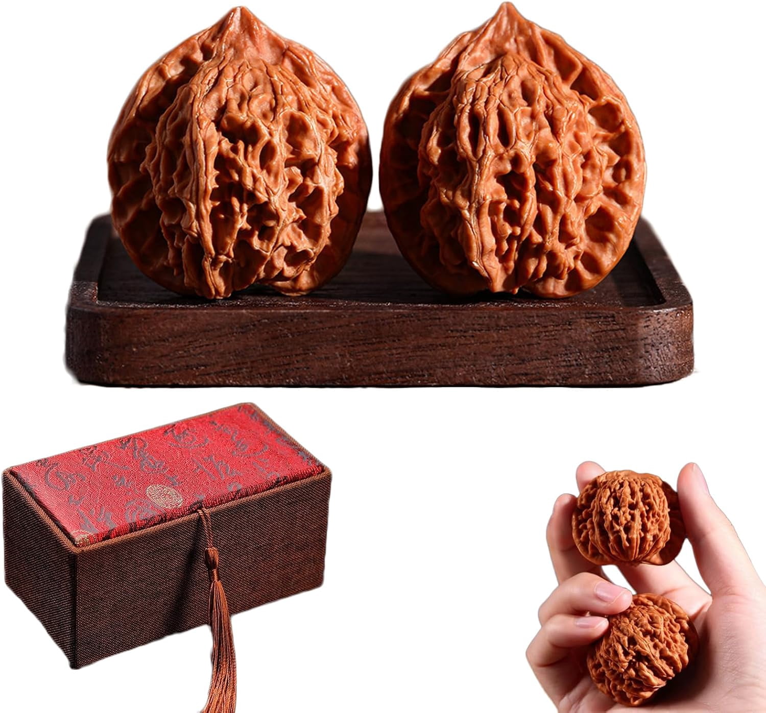 Chinese Walnuts Fidget – 2Pcs Chinese Exercise Walnuts with Gift Box ...