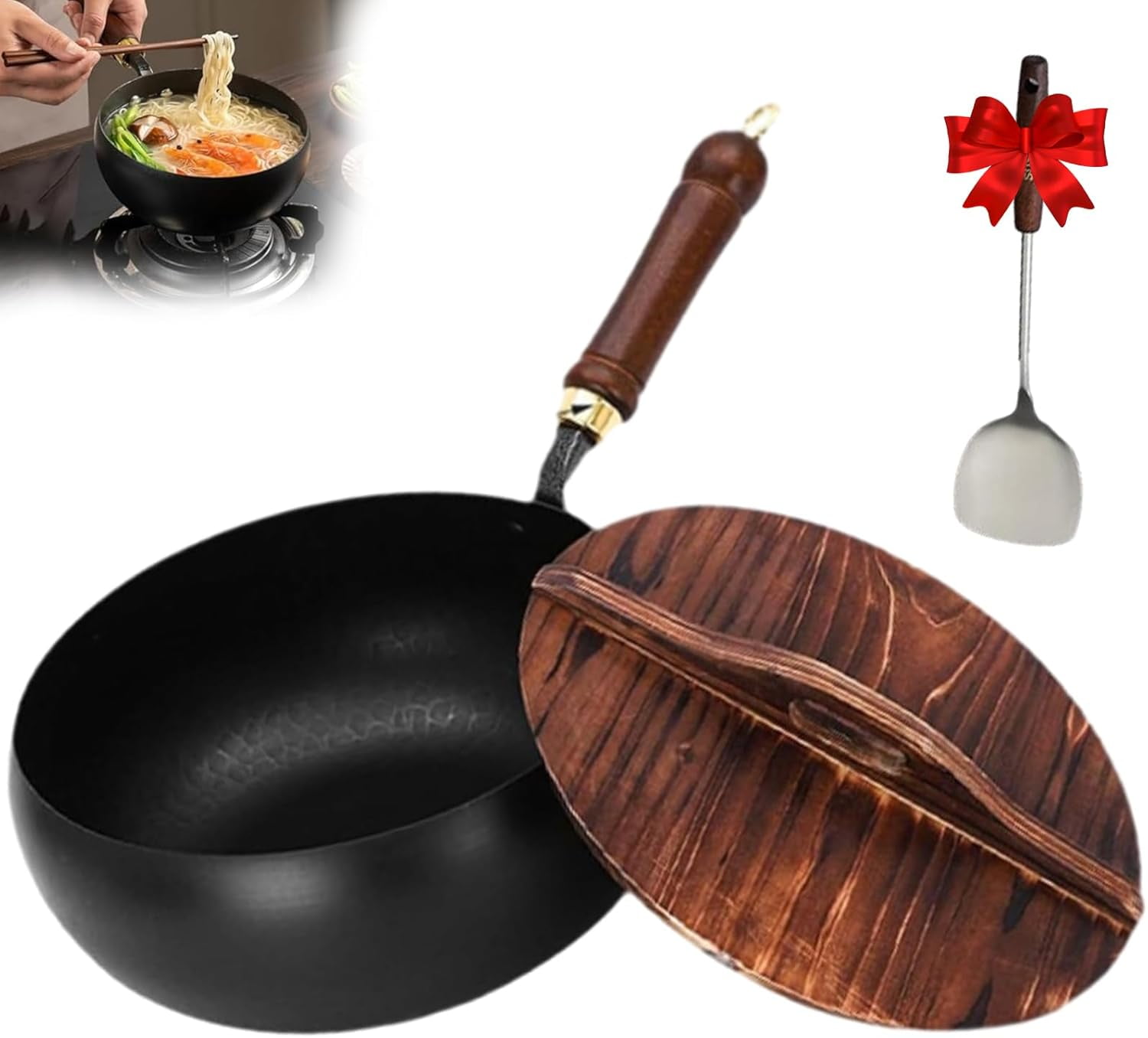 Chinese Wok, Cast Iron Wok, Non-Stick Pot, Irons Pot Lightweight ...