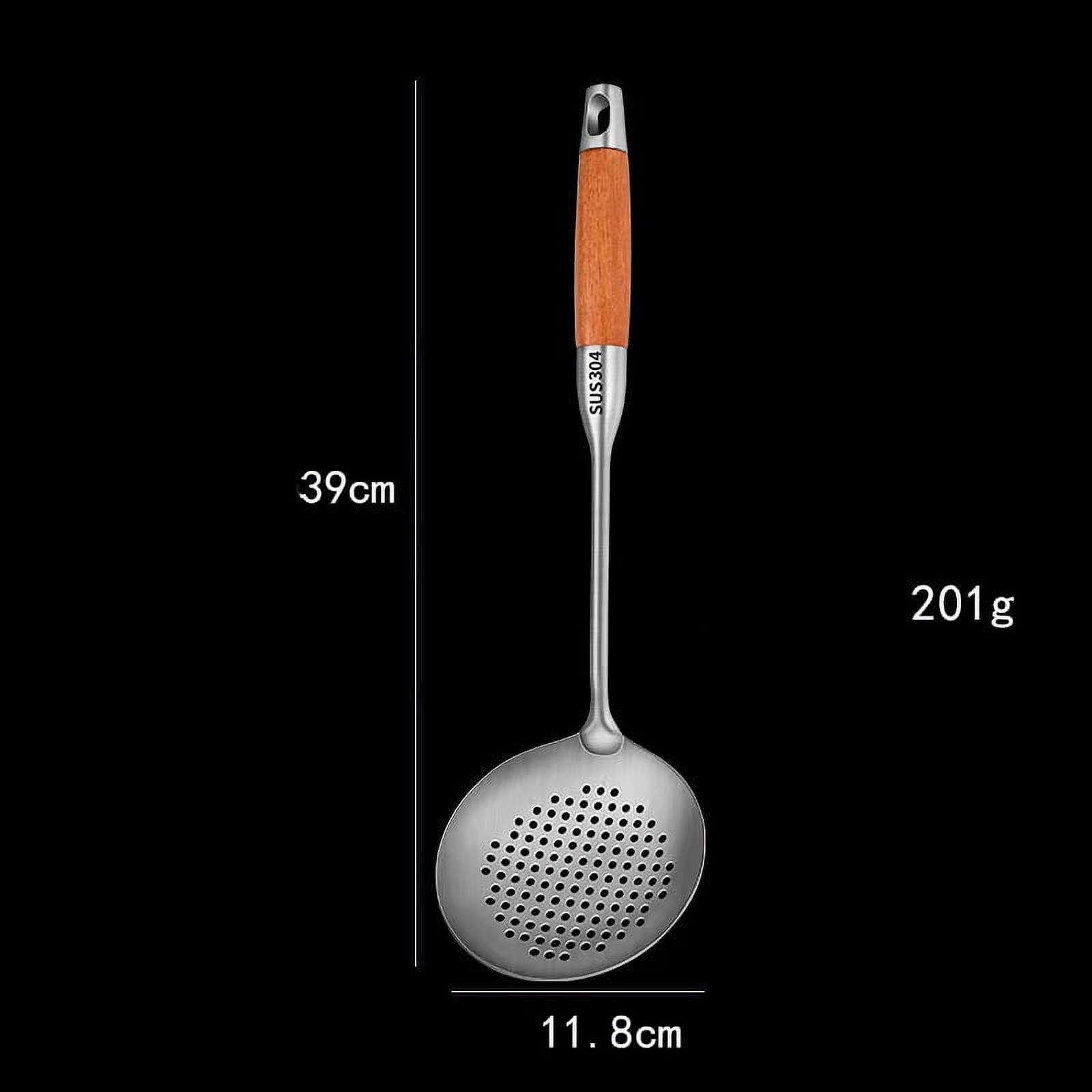 Chinese Wok Spatula, 304 Stainless Steel Spatula with Heat Resistant ...