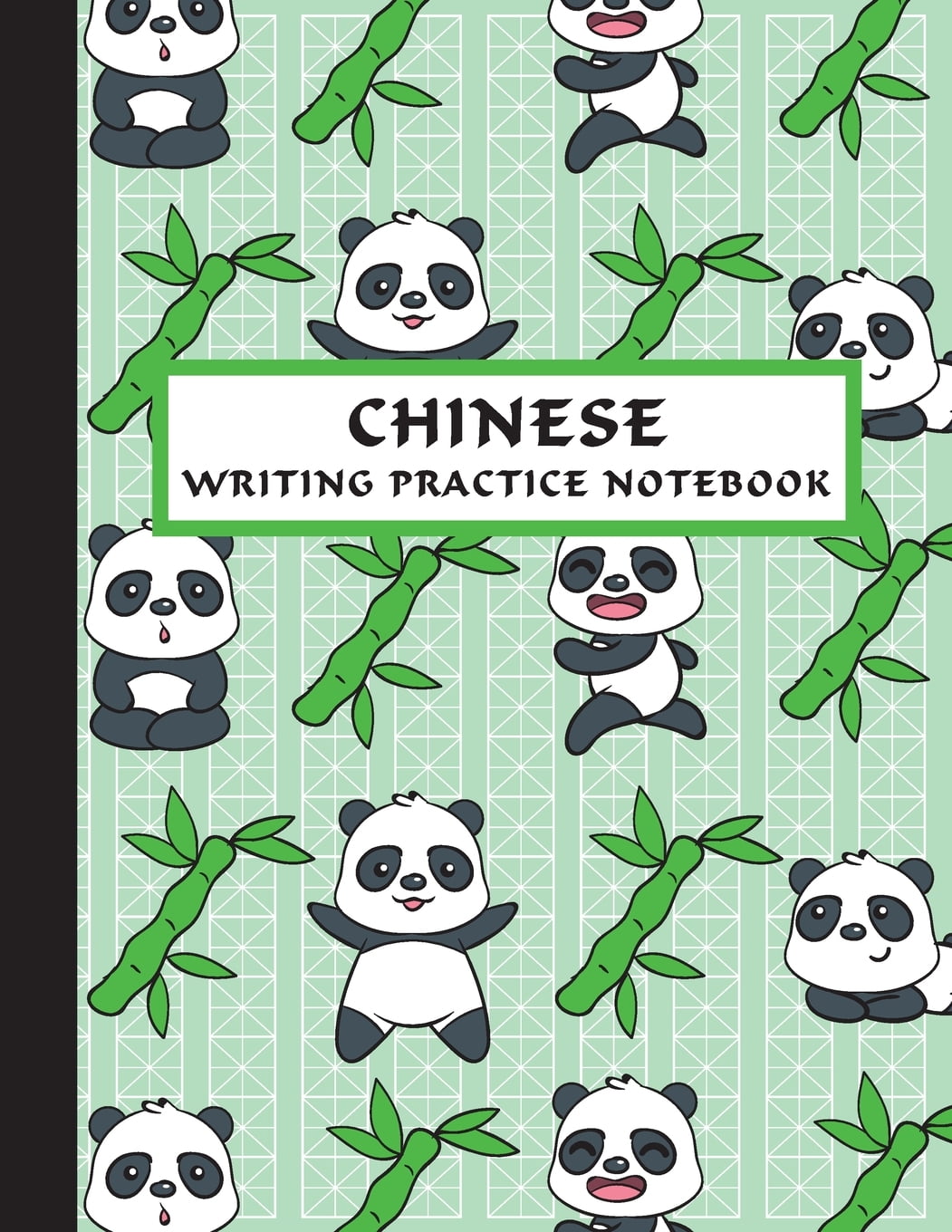 Chinese Writing Practice Notebook: Cute Panda Bears Mi Zi Ge Paper ...