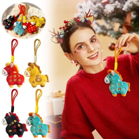 Chinese Year of The Horse Good Words Plush Mascot Charm - Chinese ...