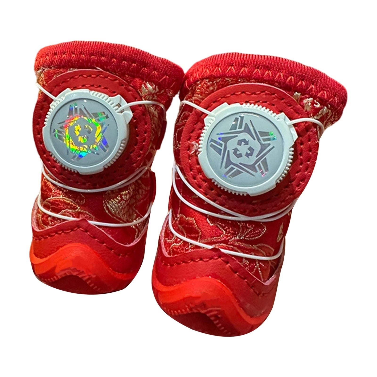 Chinese Year Tang Style Pet Shoes Elastic Button Closure Easy Wear Dog ...