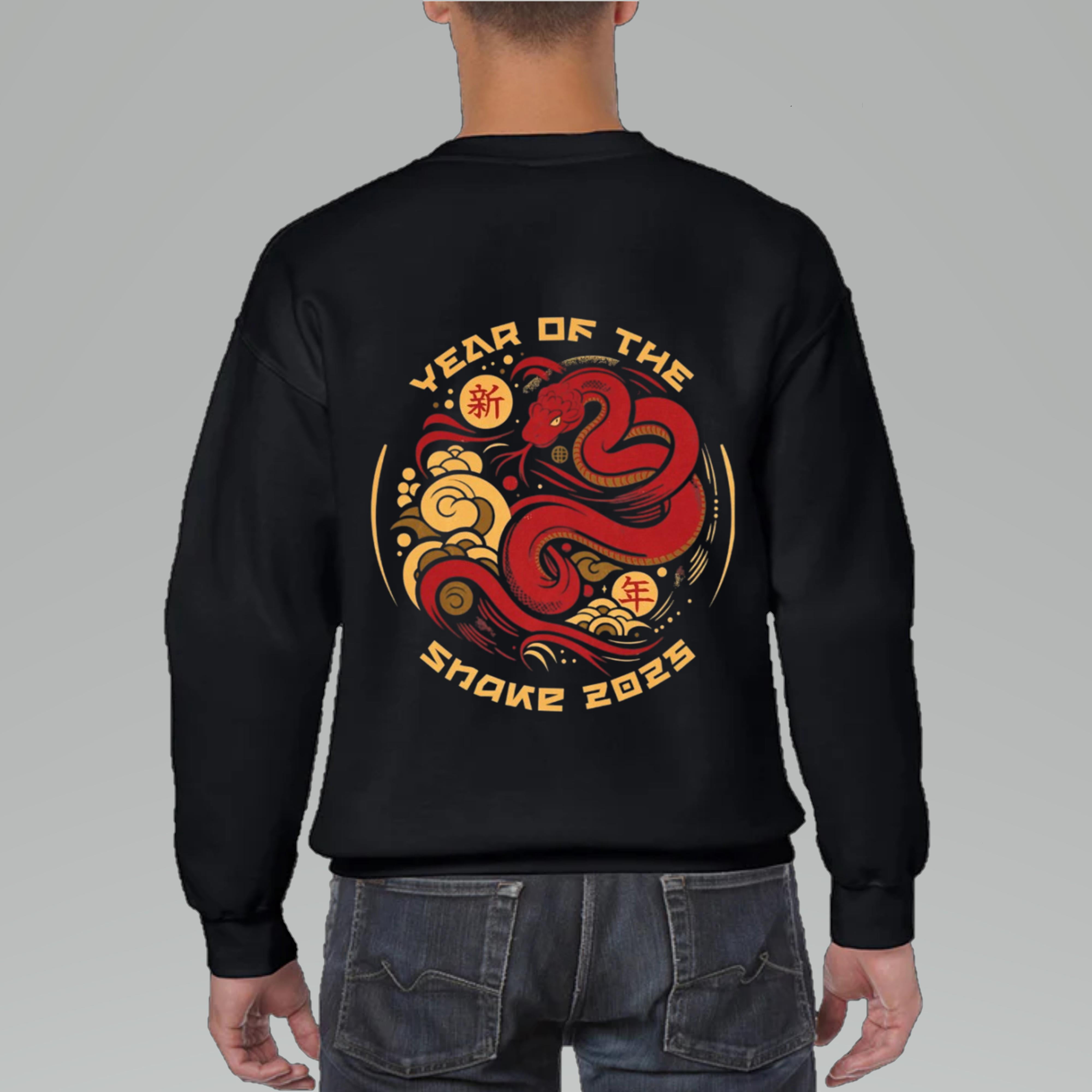 Chinese Year of the Snake 2025 Sweatshirt - Bold and Festive Design to ...