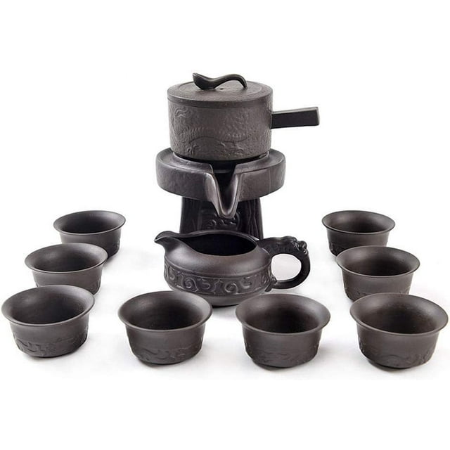 Chinese Yixing Gongfu Tea Set Service Automatic Stone-Mill Pot Cups ...