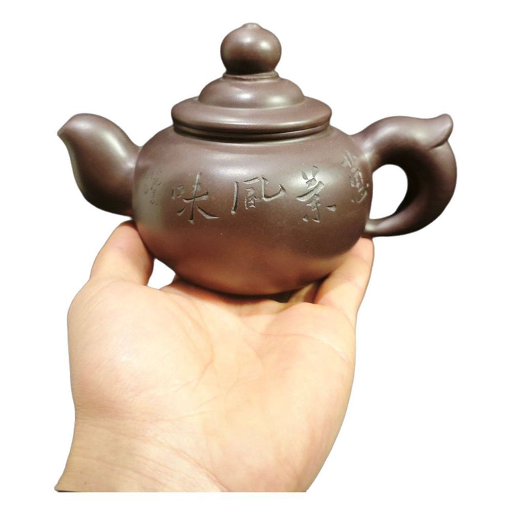 Chinese Yixing Zisha Clay Teapot Cute Kitchen Carving Pot Squirrel ...