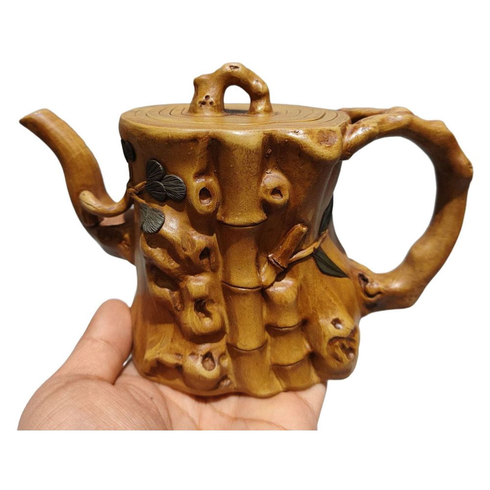 Chinese Yixing Zisha Teapot Teapots Green Tea Carved Sculpted Embossed ...